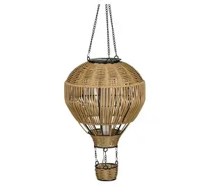 REGAL ART & GIFT Wicker Solar Hot Air Balloon L Antern Lg - One-color