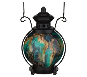 REGAL ART & GIFT Swirl Led Lantern Green - One-color