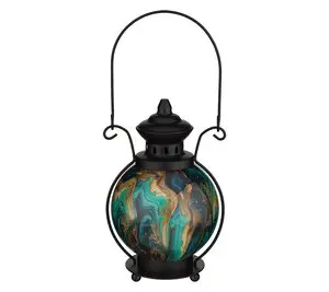 REGAL ART & GIFT Swirl Led Lantern Green