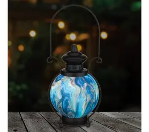 REGAL ART & GIFT Swirl Led Lantern Green