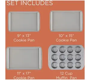 FARBERWARE 4-piece Nonstick Bakeware Set
