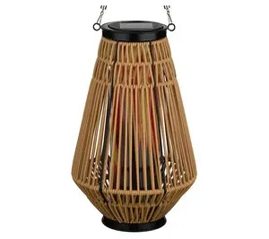 REGAL ART & GIFT Wicker Solar Lantern Hexagon - One-color