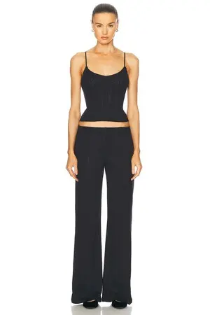 COU COU The Long Cami Top - Black
