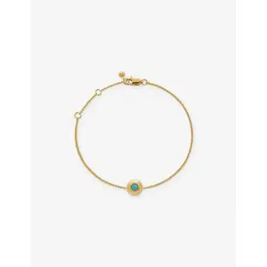 Monica Vinader December Birthstone Turquoise Bracelet - Yellow Gold
