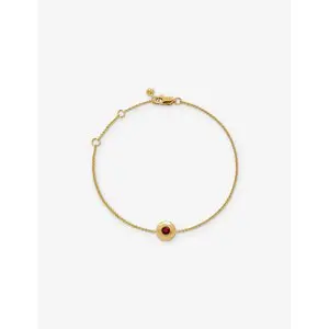 Monica Vinader January Birthstone Garnet Bracelet - Yellow Gold
