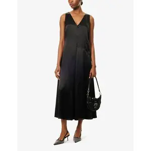 Max Mara Cima Sleeveless Satin Midi Dress