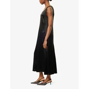 Max Mara Cima Sleeveless Satin Midi Dress