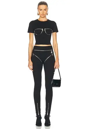 AREA Zipper Bustier Cup T-shirt