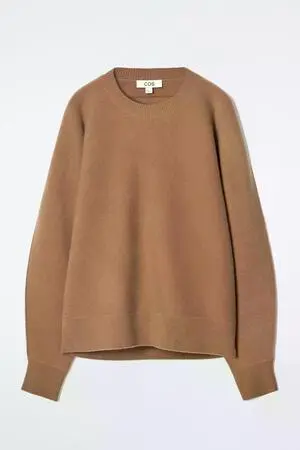 Cos Rounded Double-faced Wool Sweater - Beige