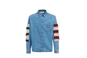Marni Denim And Mohair Button Up Shirt