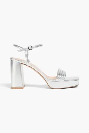 GIANVITO ROSSI Lena Platform Sandals - Silver