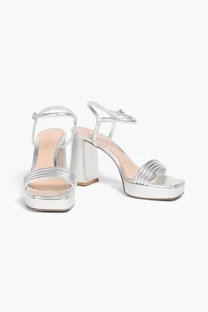 GIANVITO ROSSI Lena Platform Sandals - Silver