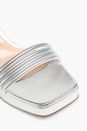 GIANVITO ROSSI Lena Platform Sandals - Silver