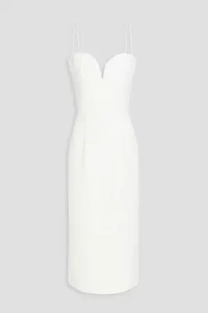 Rebecca Vallance Rebecca Vallance Cora Pleated Crepe Midi Dress - Ivory