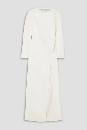 Michael Lo Sordo Draped Silk-faille Gown