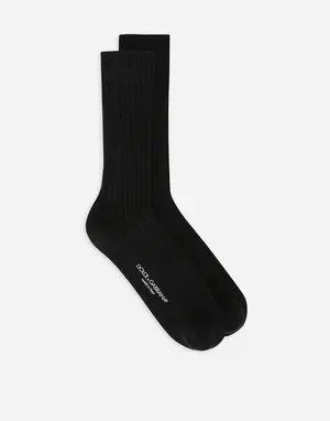 Dolce & Gabbana Ribbed Socks - Black