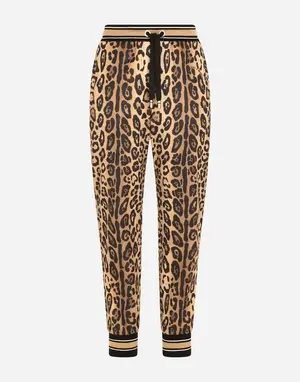 Dolce & Gabbana Leopard Print Jogging Pants - Multicolor
