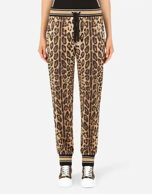 Dolce & Gabbana Leopard Print Jogging Pants - Multicolor