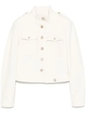TOM FORD Stand-up Collar Cropped Jacket - Neutrals