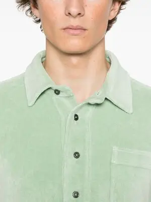 TOM FORD Towelling Short-sleeve Polo Shirt - Green