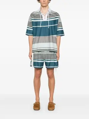 CRAIG GREEN Wave Striped Shorts