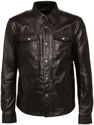 TOM FORD Button-up Leather Jacket