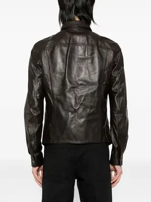TOM FORD Button-up Leather Jacket
