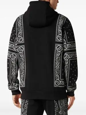 Philipp Plein Paisley-print Hoodie - Black