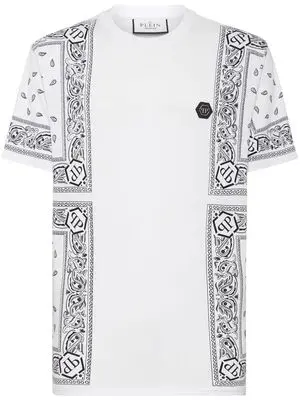 Philipp Plein Paisley-print T-shirt - White