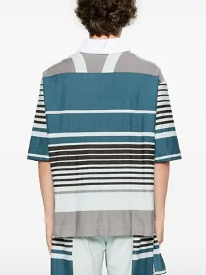 CRAIG GREEN Wave Polo Shirt - Blue
