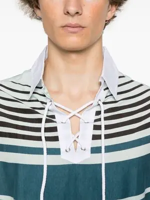 CRAIG GREEN Wave Polo Shirt - Blue