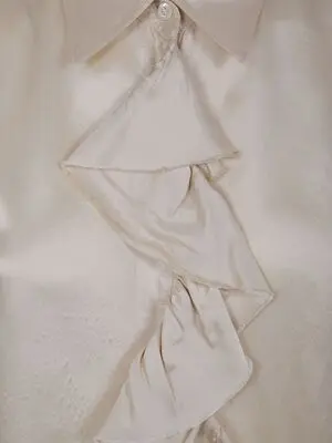 Aspesi Ruffle Short-sleeve Blouse