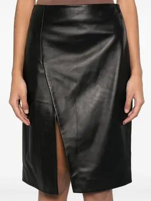 LOULOU STUDIO Loulou Studio Slit-detail Midi Skirt - Black