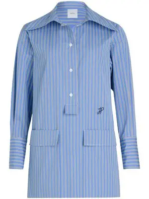 Patou Mini Poplin Shirt Dress - Blue