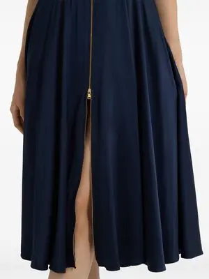 PATOU Halterneck Satin Midi Dress - Blue