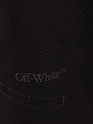 Off-White Logo Embroidered Cargo Shorts