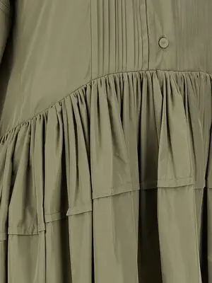 JIL SANDER Pleated Shirt Dress - Green