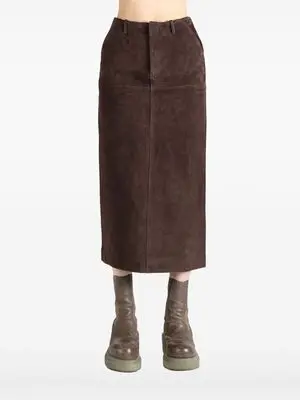 ATELIER Suede Midi Skirt