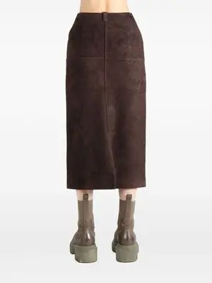ATELIER Suede Midi Skirt