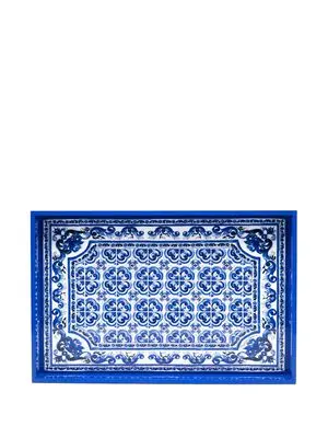 Dolce & Gabbana Logo-engraved Tray - Blue