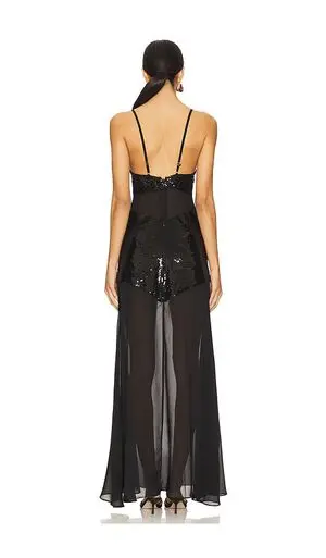 WeWoreWhat Sheer Panel Maxi Dress