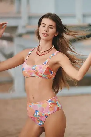 L*Space Desi High-waisted Bikini Bottom - Flower Play