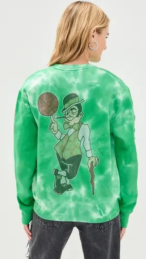 DANNIJOPRO Dannijo Celtics Team Crewneck Sweatshirt