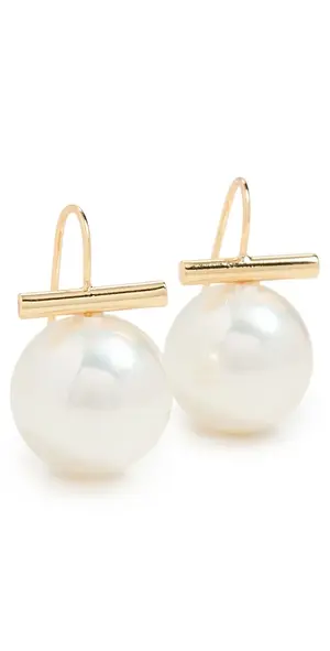 Shashi Pearl Stud Earrings - Pearl/diamond