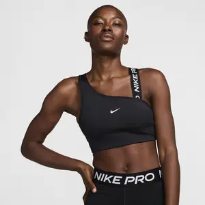 Nike Pro Swoosh Asymmetrical Medium-support Padded Sports Bra