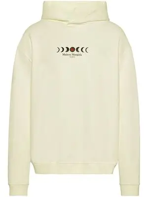 MAISON MARGIELA Logo-print Hoodie - Neutrals