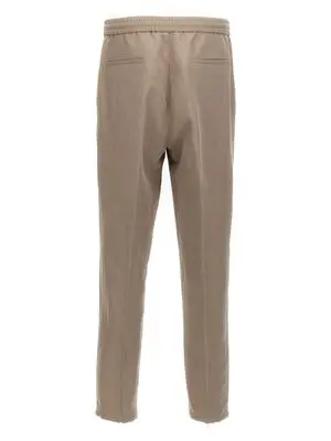Brunello Cucinelli Linen Trousers - Brown
