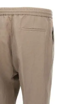 Brunello Cucinelli Linen Trousers - Brown