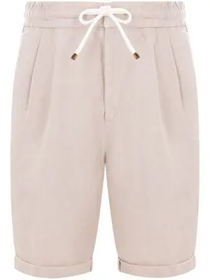 Brunello Cucinelli Linen Track Shorts - Neutrals