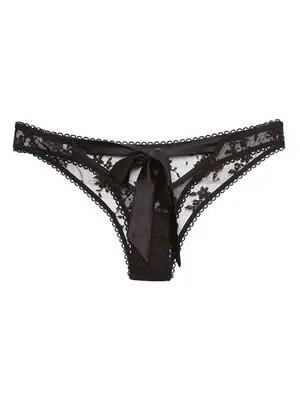 FLEUR DU MAL Untie Me Cheeky Thong - Black